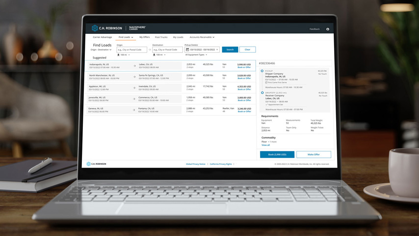 Free Truck Load Board | C.H. Robinson